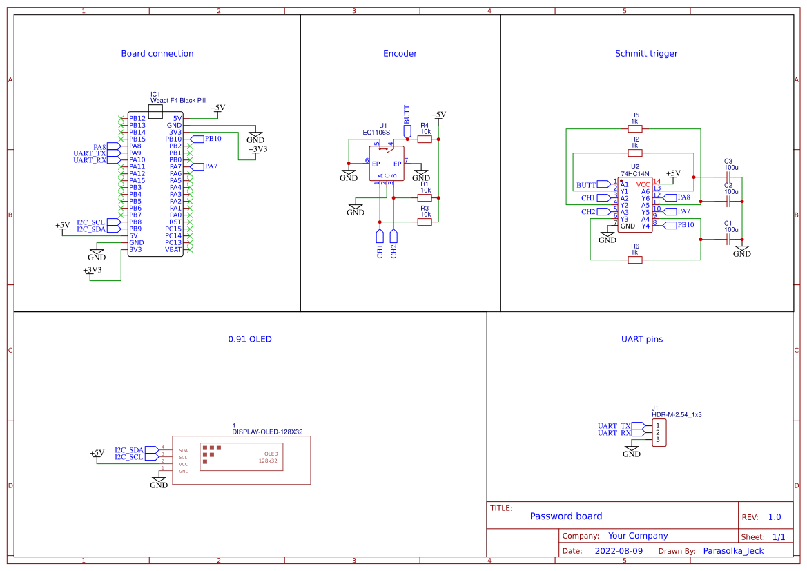 Password board STM32f401 - OSHWLab