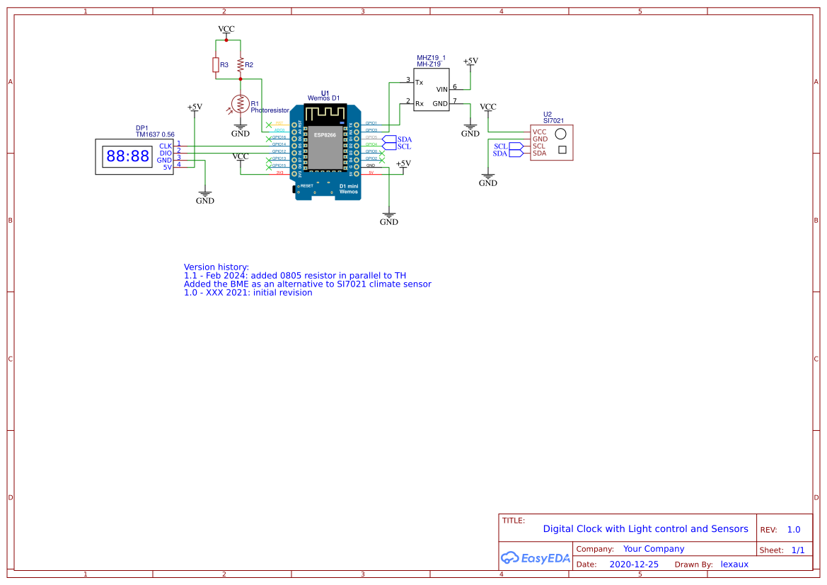 dimming-esp-clock-auto - OSHWLab