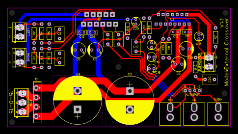 High Powered 2.1 amp with sub crossover - OSHWLab