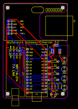 MySensors Gateway Ethernet - EasyEDA open source hardware lab