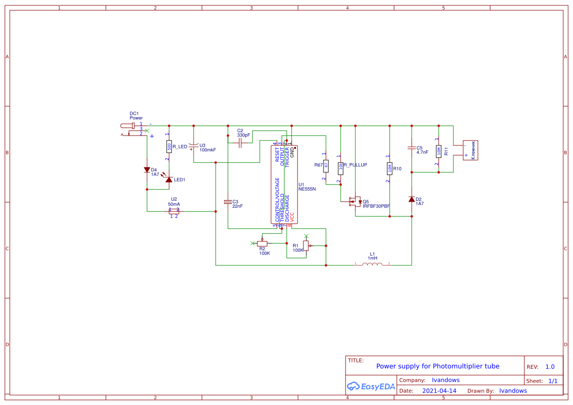 Power supply for PMT - OSHWLab