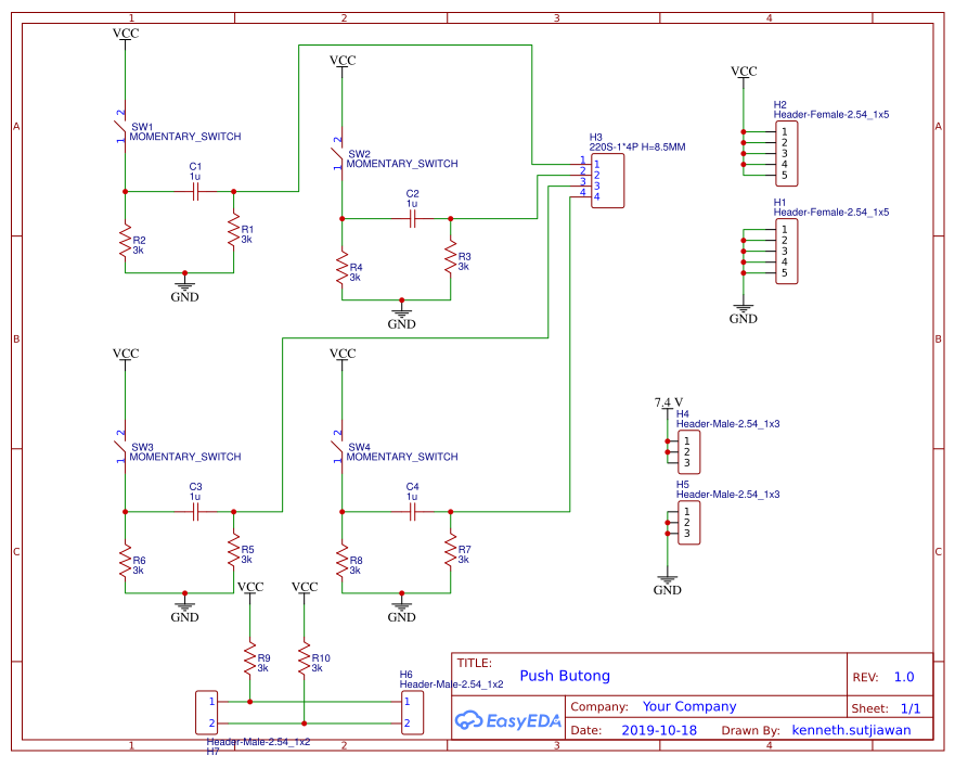 [MID5] Push Button - OSHWLab