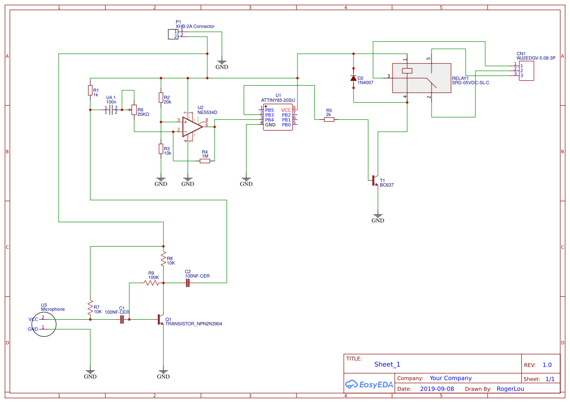 Clapper switch attyny85 - OSHWLab