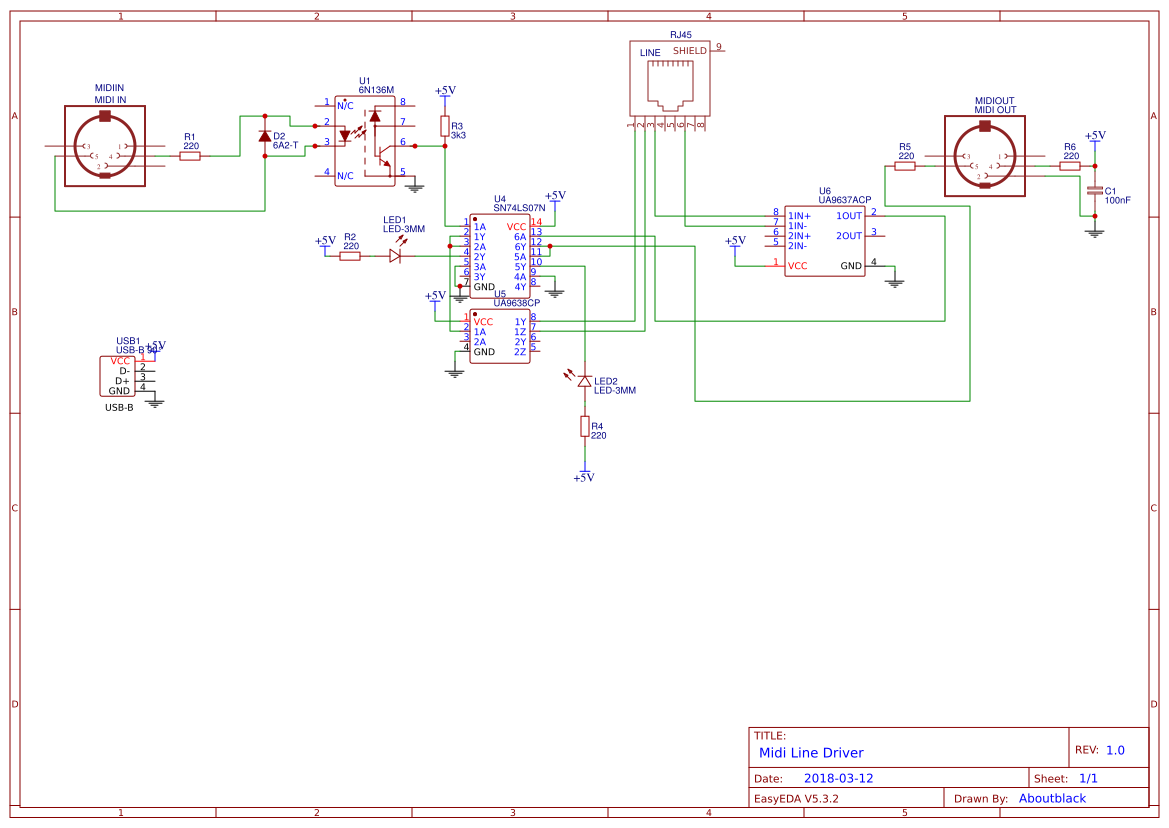 Midi Line Driver - OSHWLab