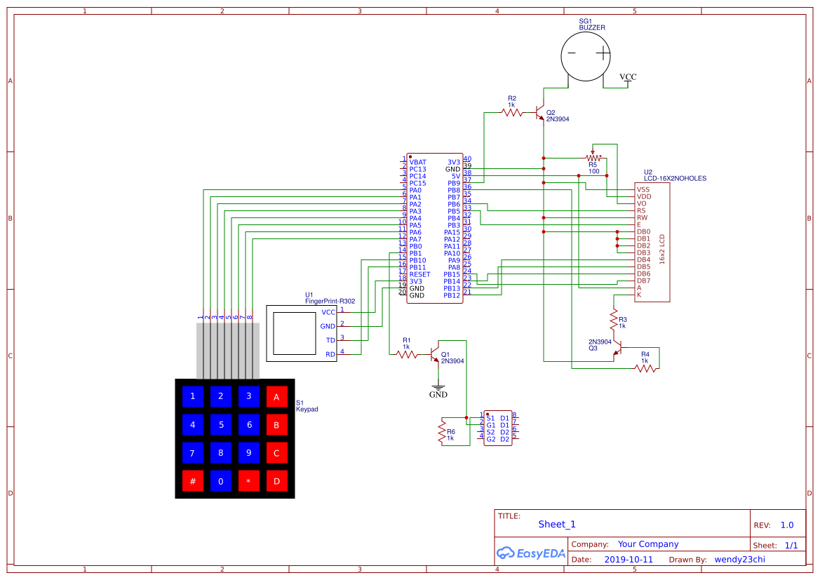 Doorlock v2 - EasyEDA open source hardware lab
