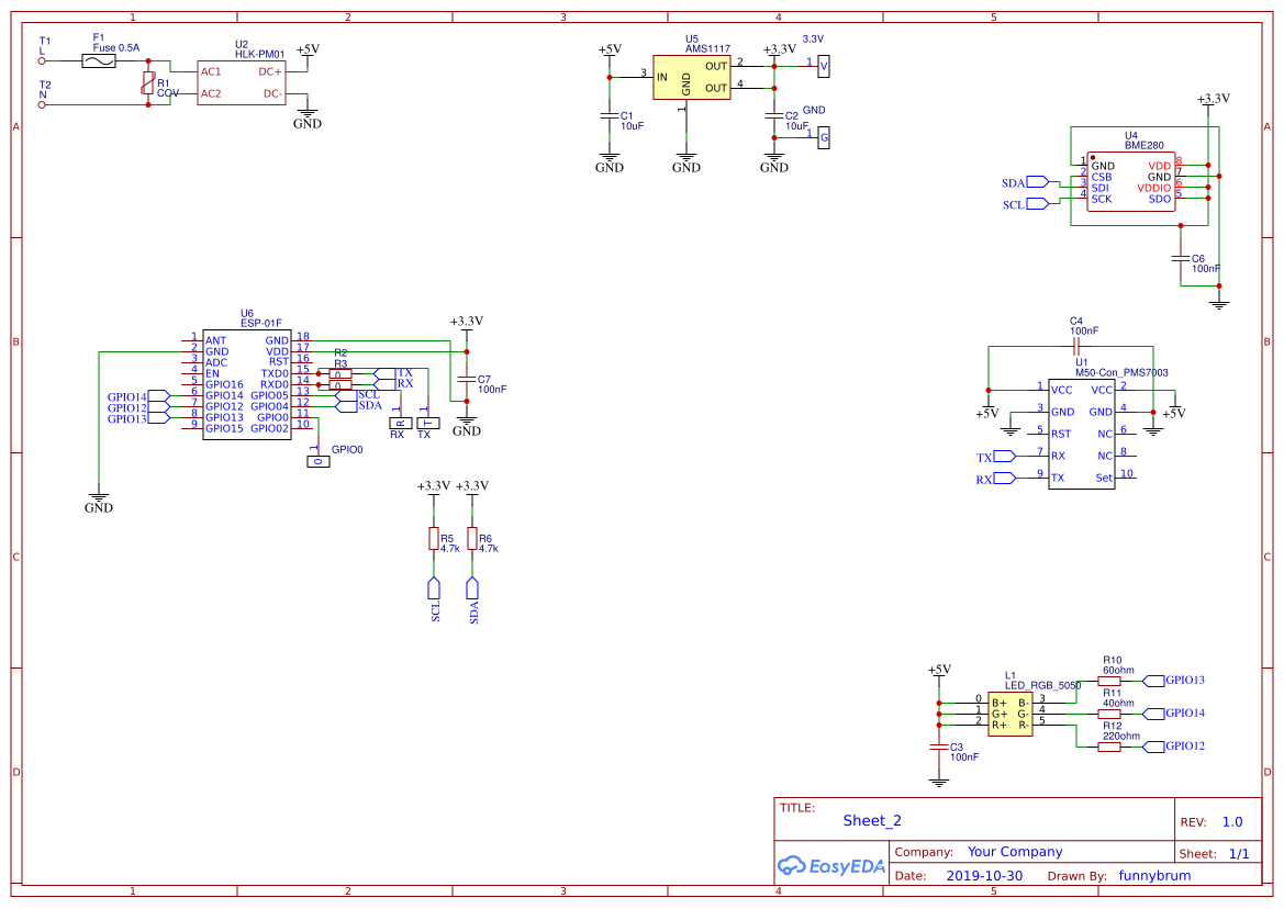 Outdoor air quality monitor - EasyEDA open source hardware lab