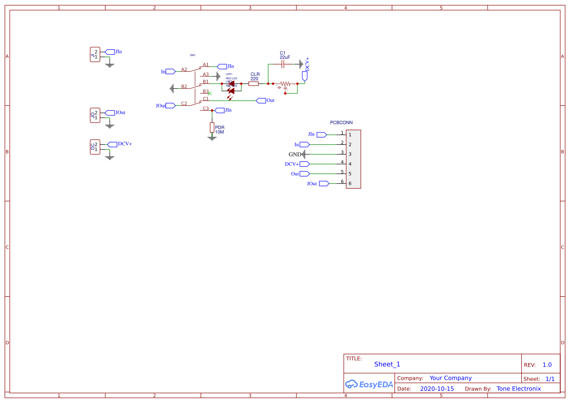 3PDT Breakout - EasyEDA open source hardware lab