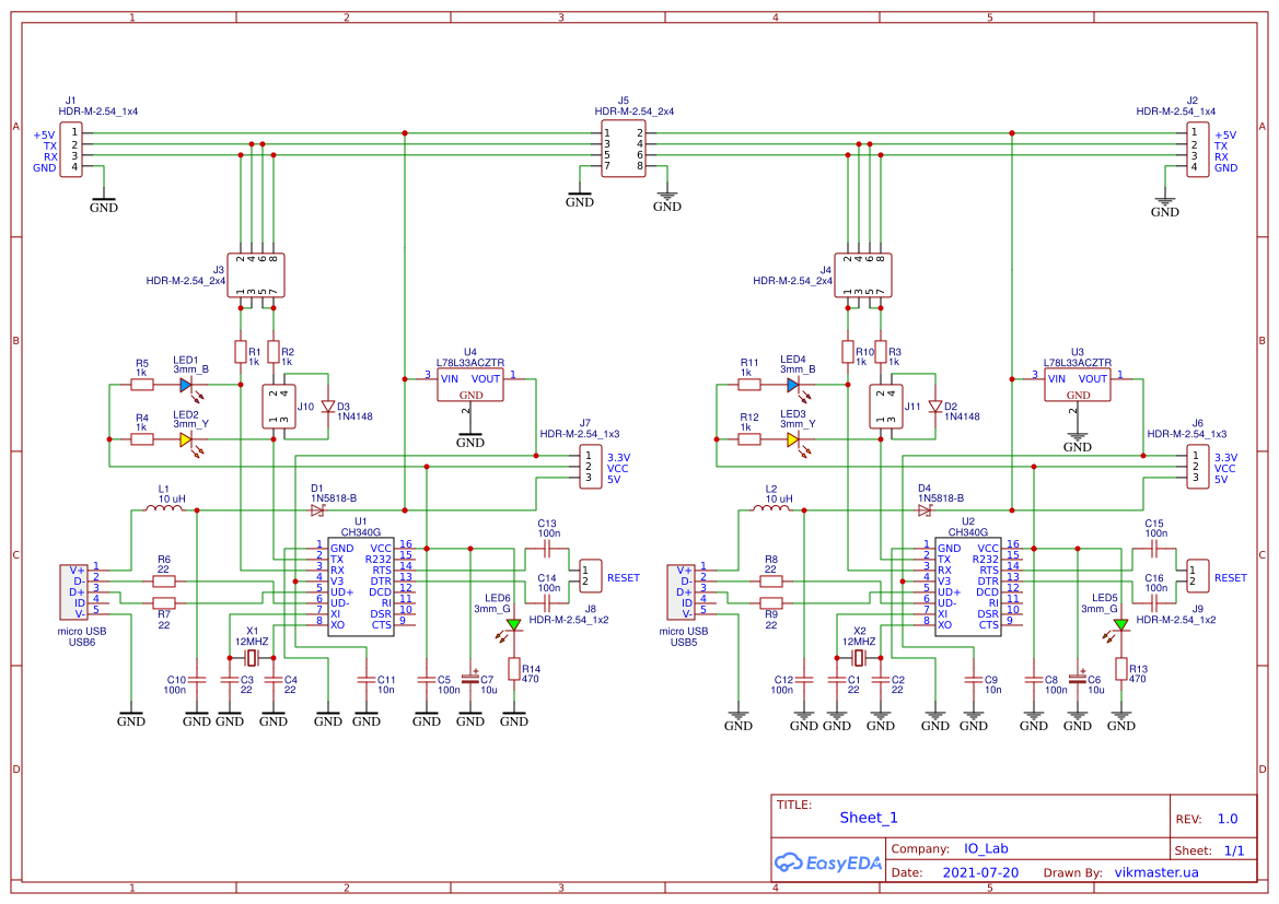 UART Splitter - EasyEDA open source hardware lab
