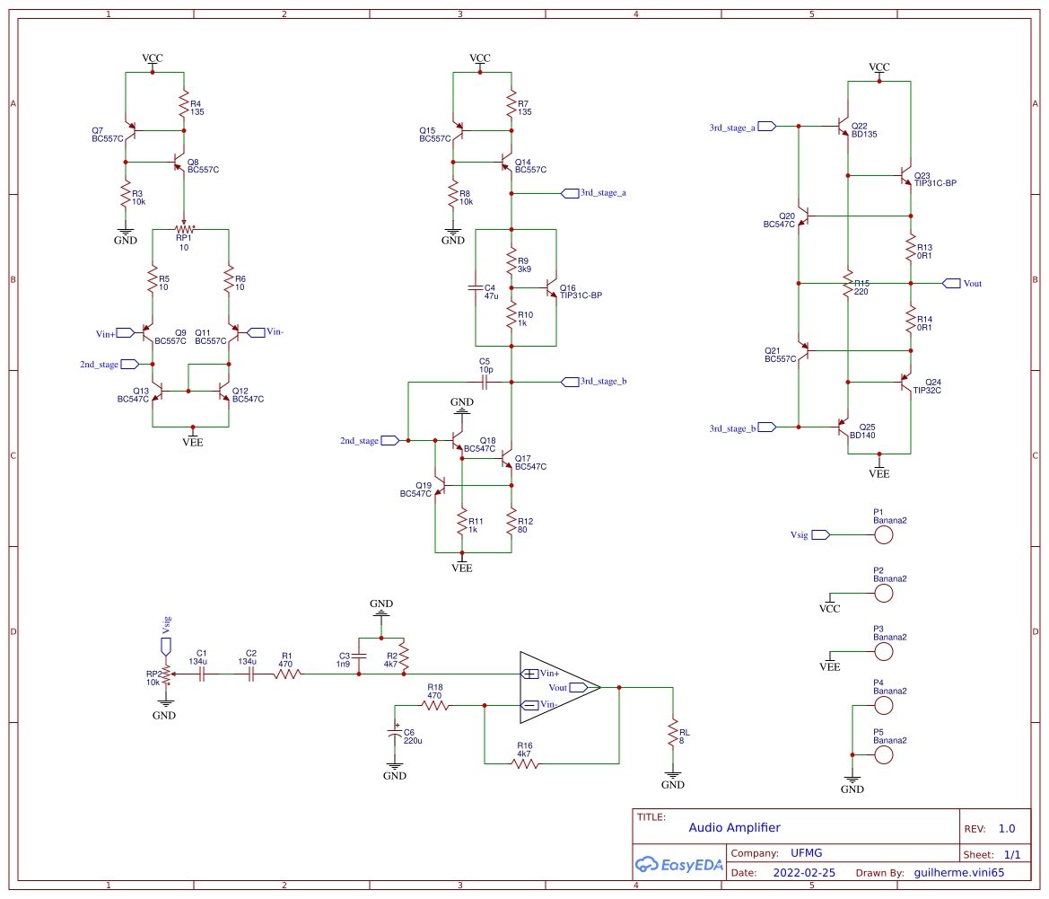audio amplifier - OSHWLab