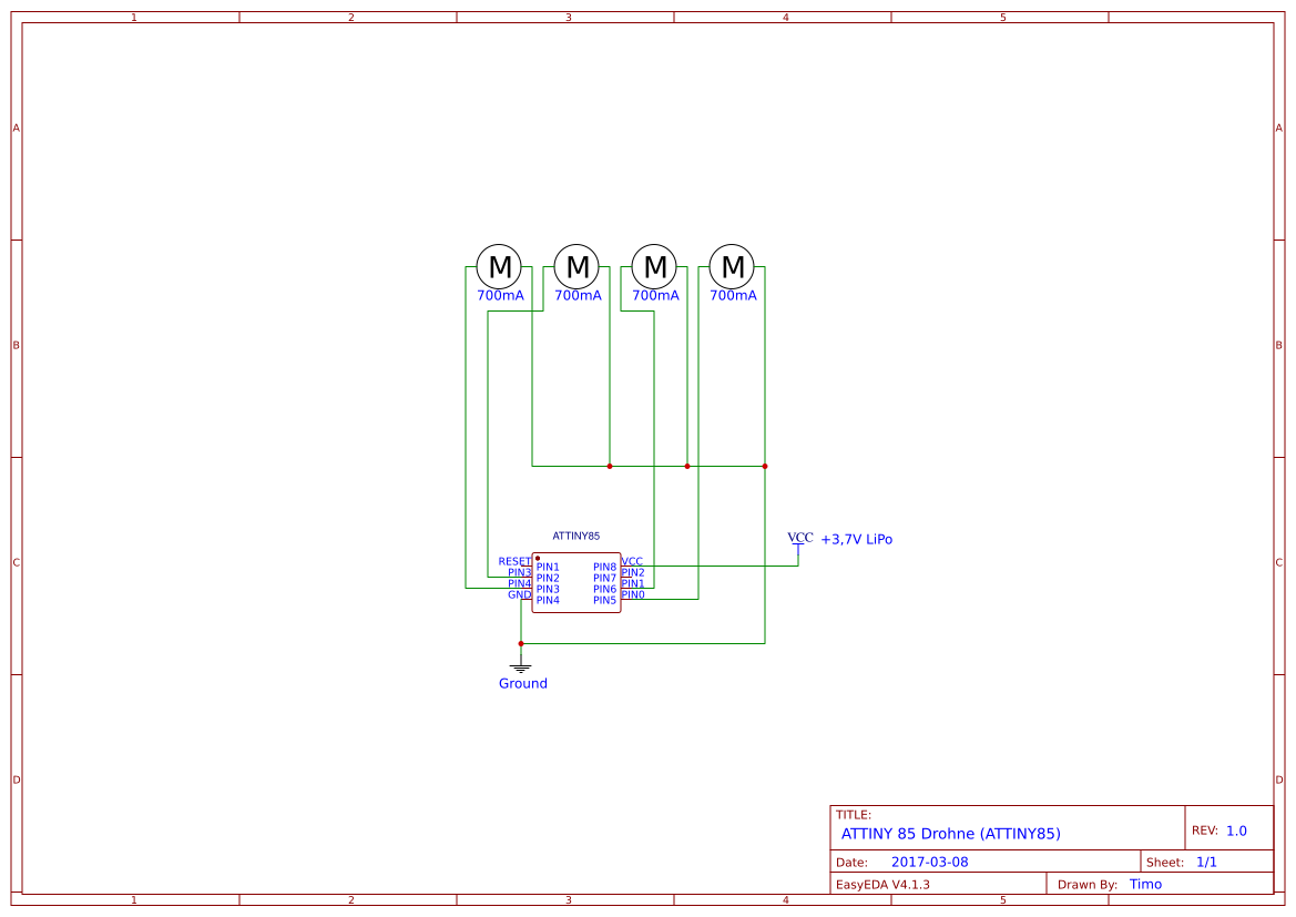 ATTINY85 Drone - OSHWLab