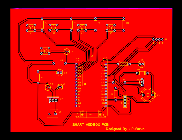 Smart Medibox PCB DESIGN - OSHWLab