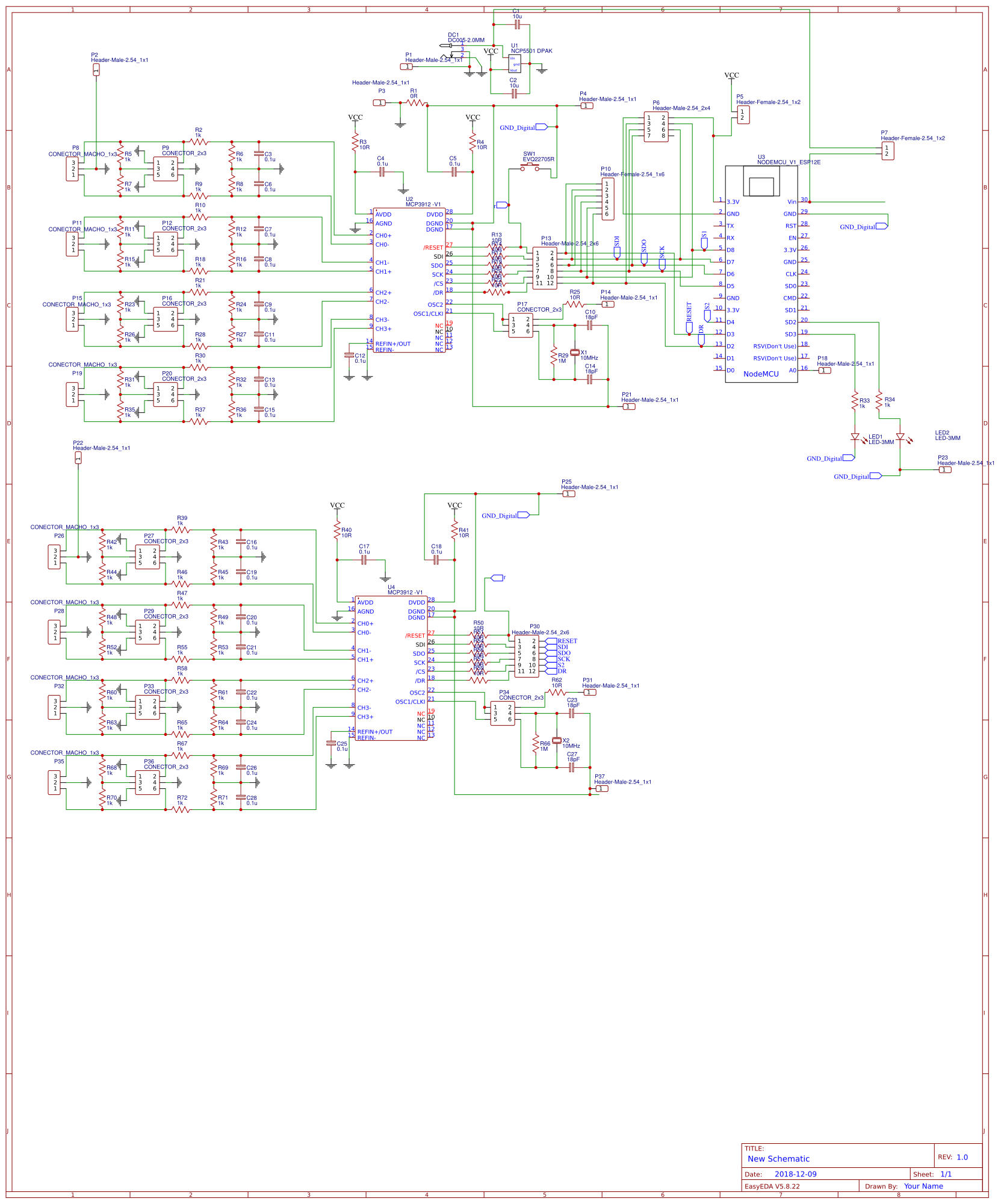 nodemcu_MCP3912_2ADC - Platform for creating and sharing projects - OSHWLab