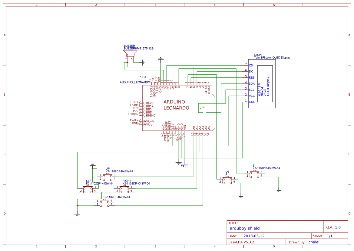 arduboy leonardo shield - OSHWLab