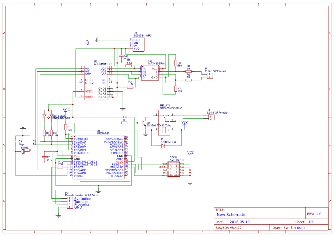 Контроллер RS-485 - EasyEDA open source hardware lab