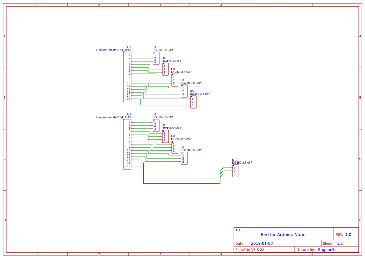 Bed for Arduino Nano - EasyEDA open source hardware lab