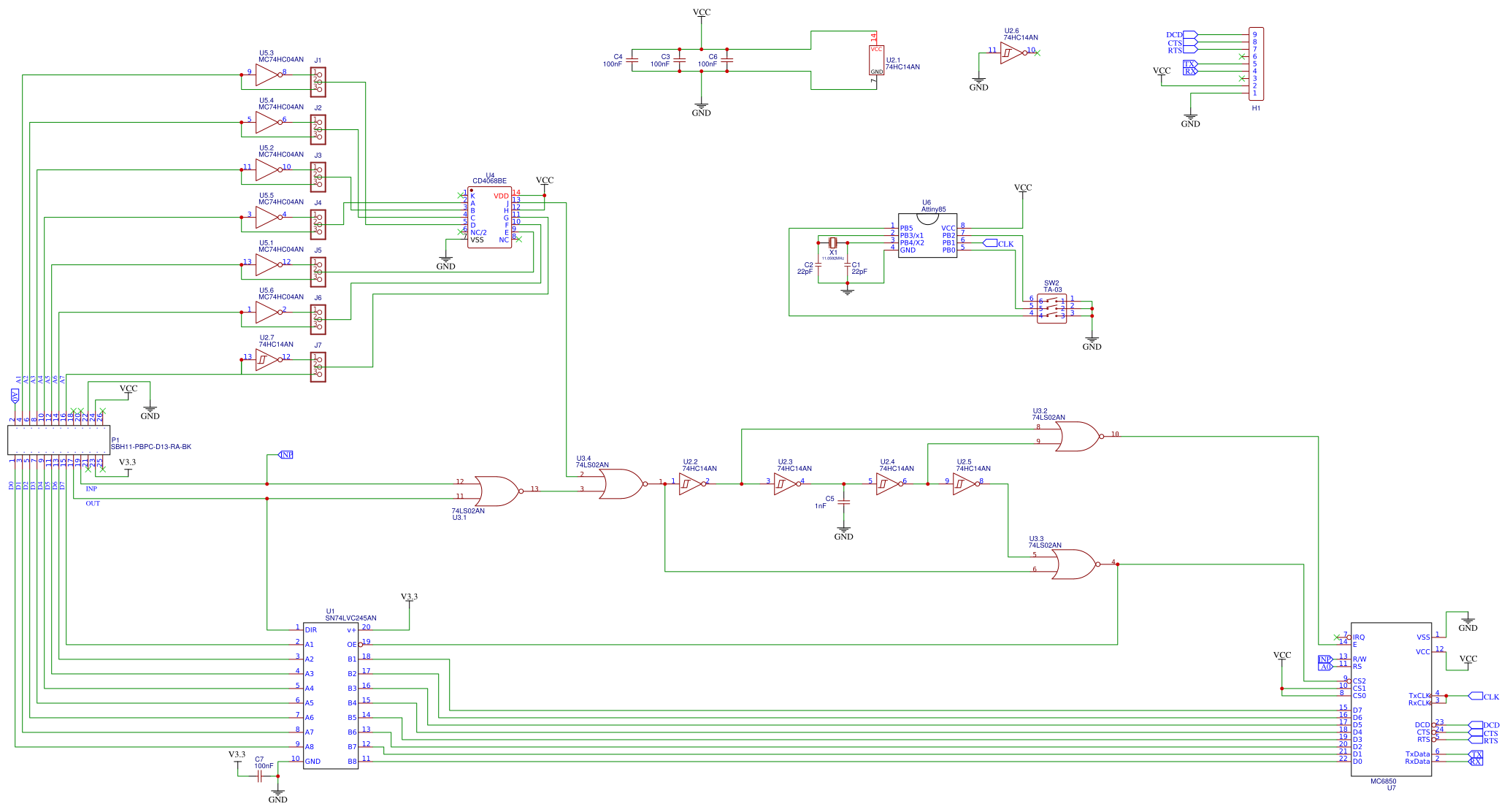 IOBus - Serial card (88-2SIO) - EasyEDA open source hardware lab