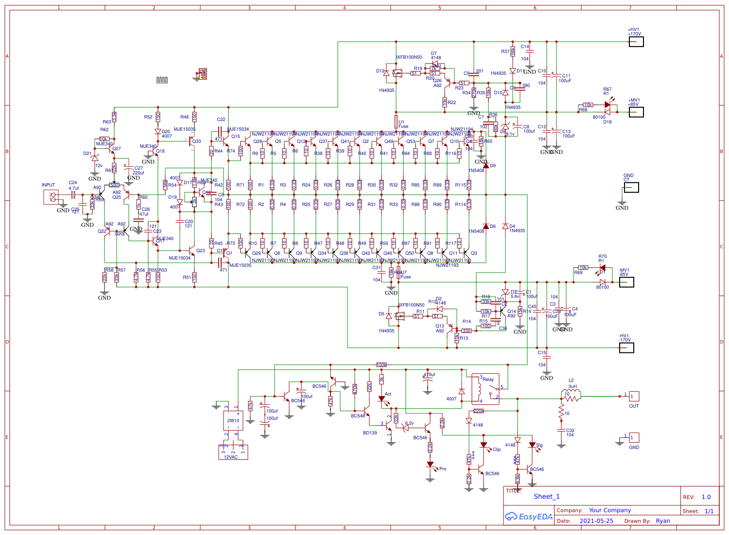 RX1000WT Class H TEF - EasyEDA open source hardware lab