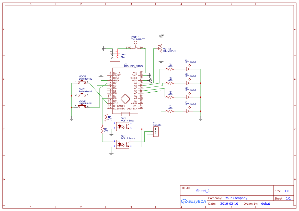 Arduino EOS remote - OSHWLab