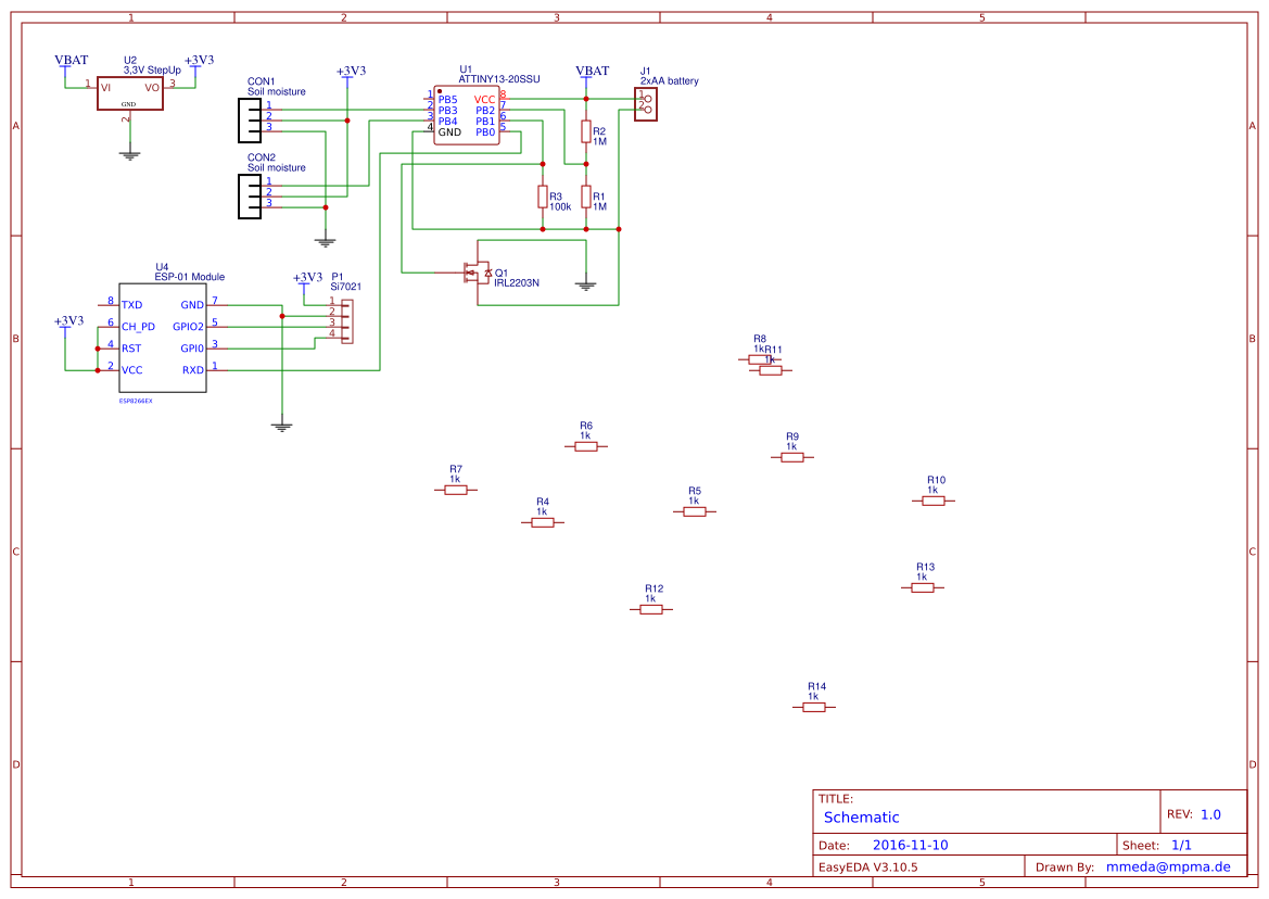 Si7021 battery powered wifi IoT temperature, humiditity and soil ...