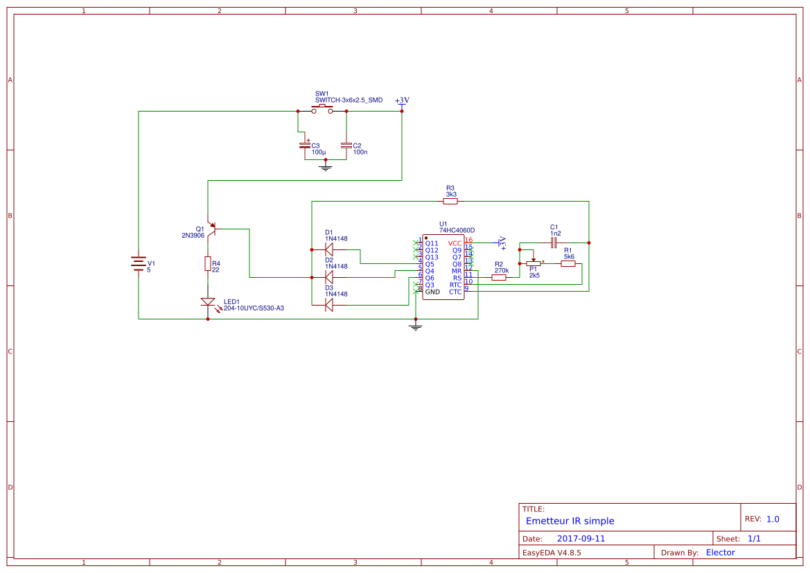 Emetteur IR simple - OSHWLab