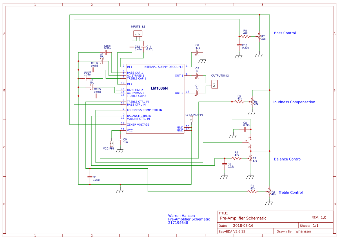 Pre-Amplifier - OSHWLab