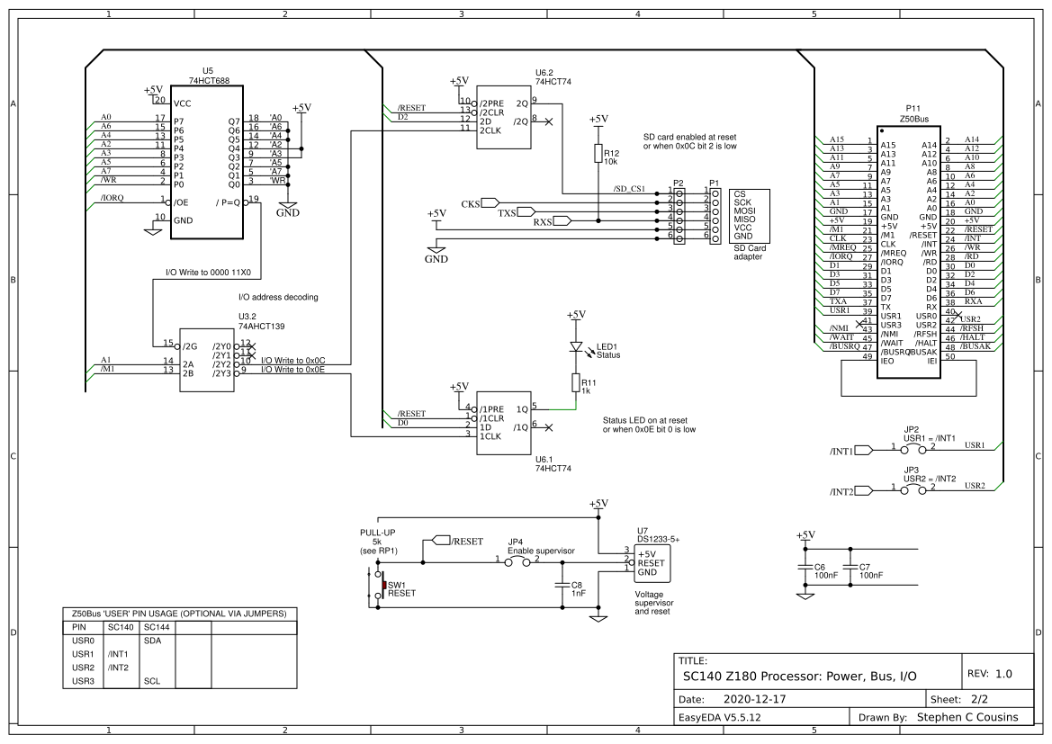 SC140 v1.0 Z180 Processor - OSHWLab