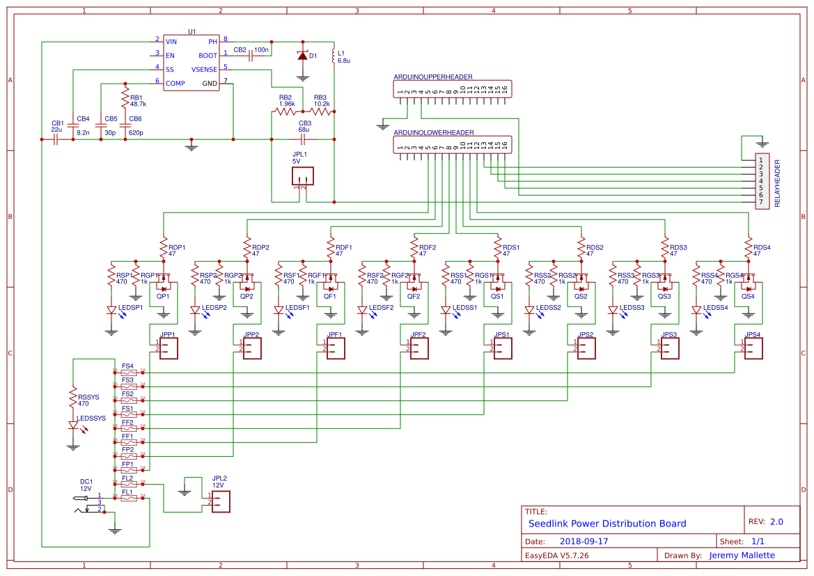 Seedlink Power Distribution - OSHWLab