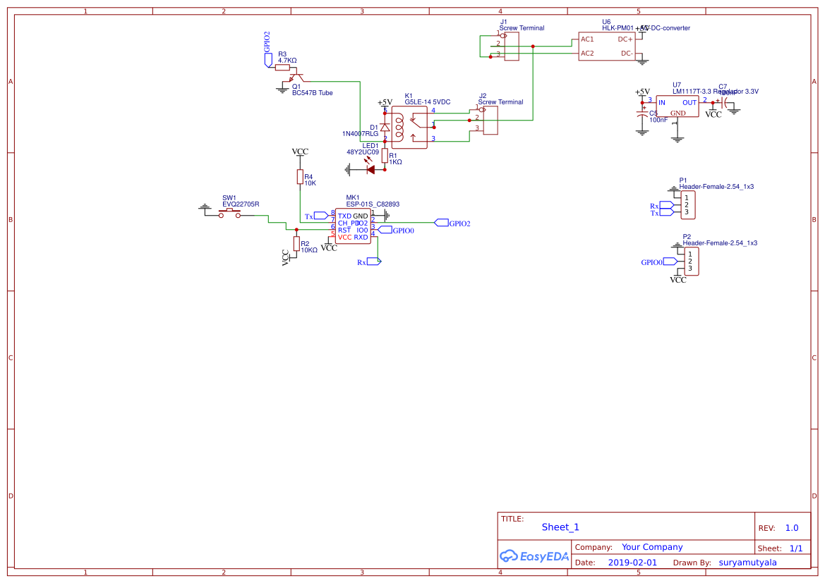 ESP01-1Relay - OSHWLab