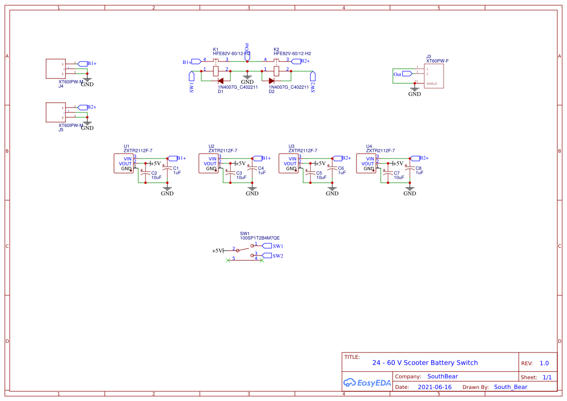 Scooter Battery Selector - EasyEDA open source hardware lab