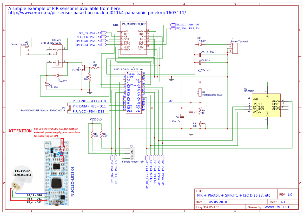 PIR & Photoresistor sensor - OSHWLab