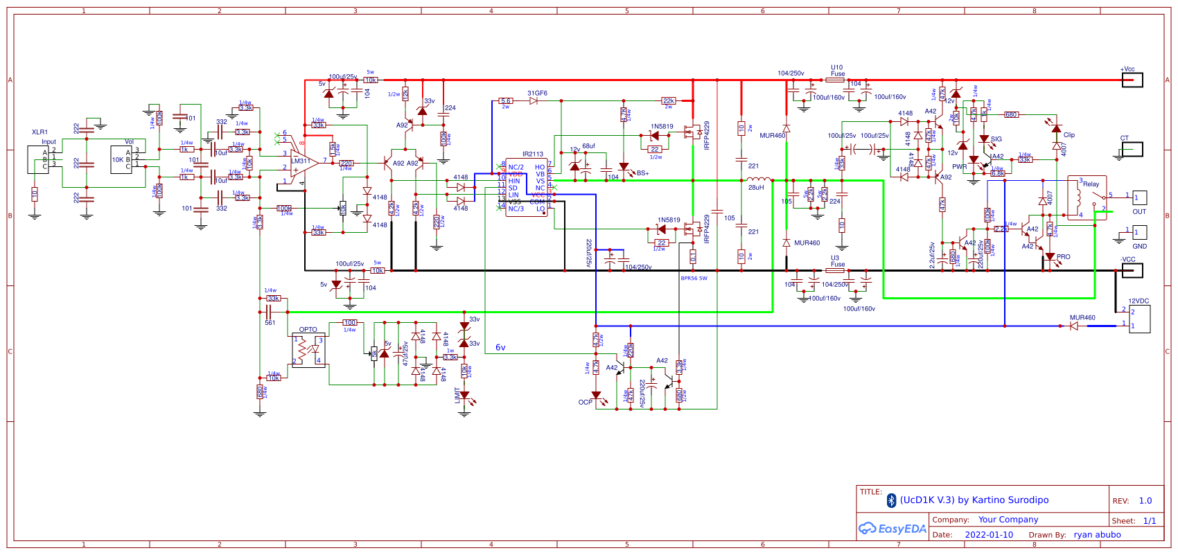 Class D UcD1K V.3 - OSHWLab