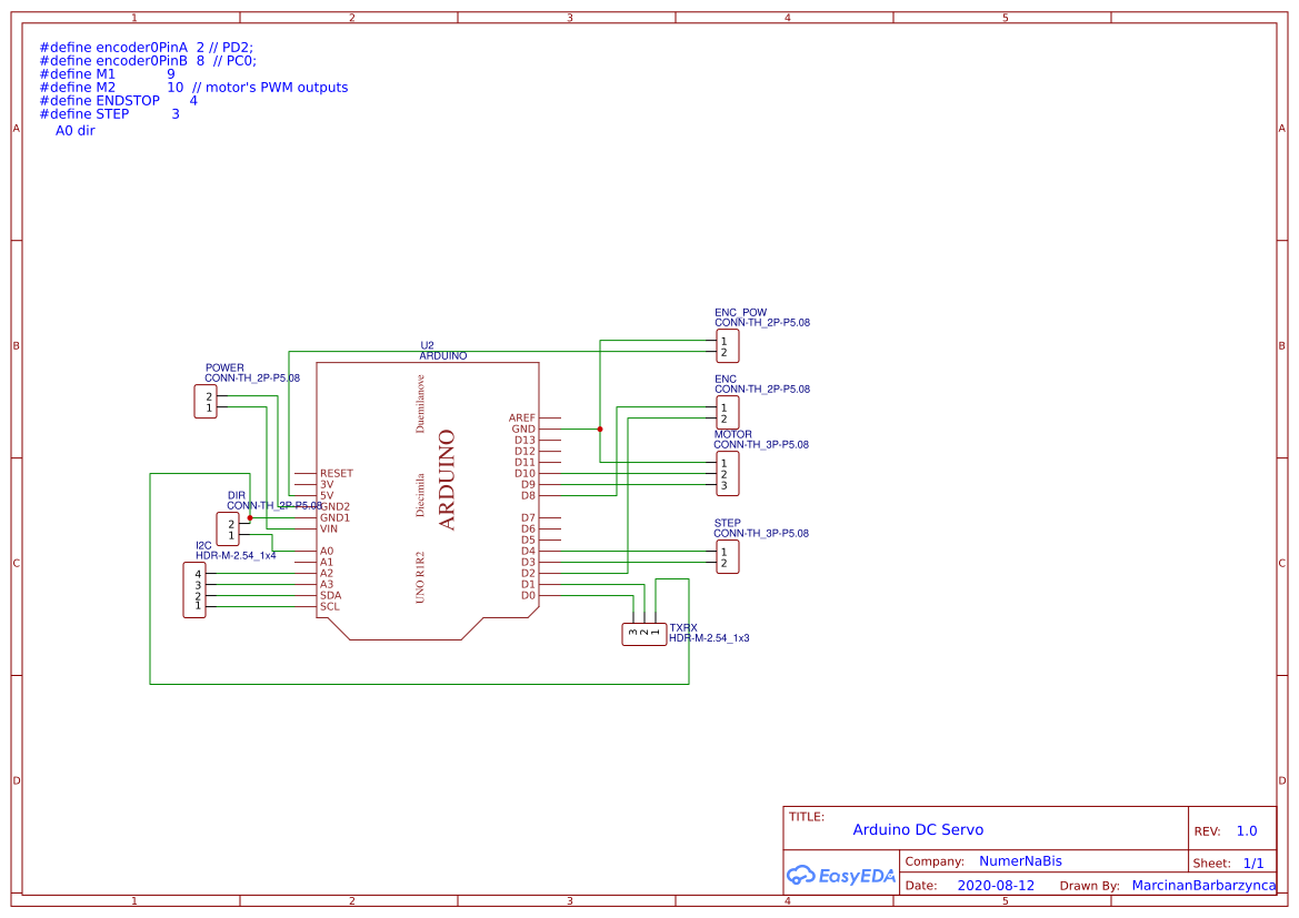 Arduino Dcservo Emulator Oshwlab 