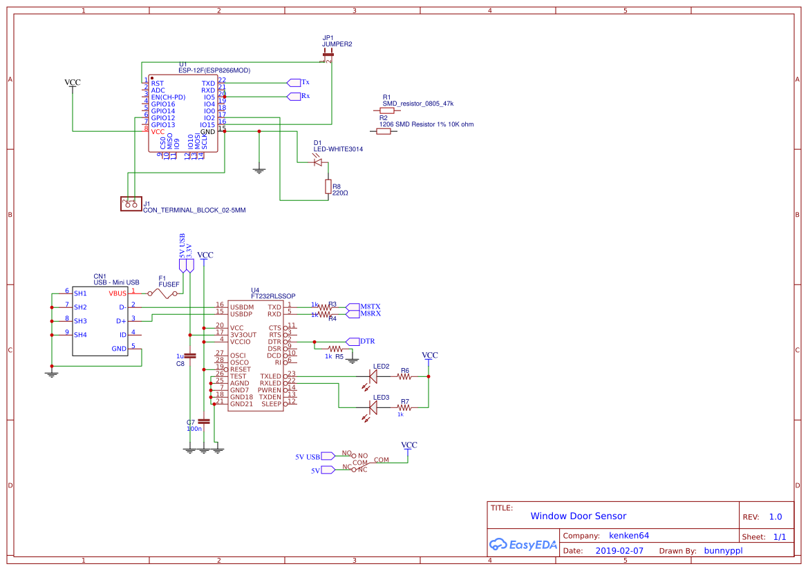 Window Door Sensor - OSHWLab