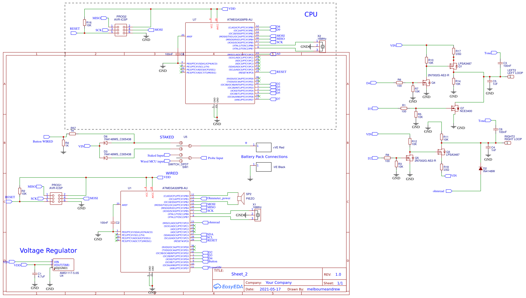 Switch Footprint Autoroute Test - EasyEDA open source hardware lab