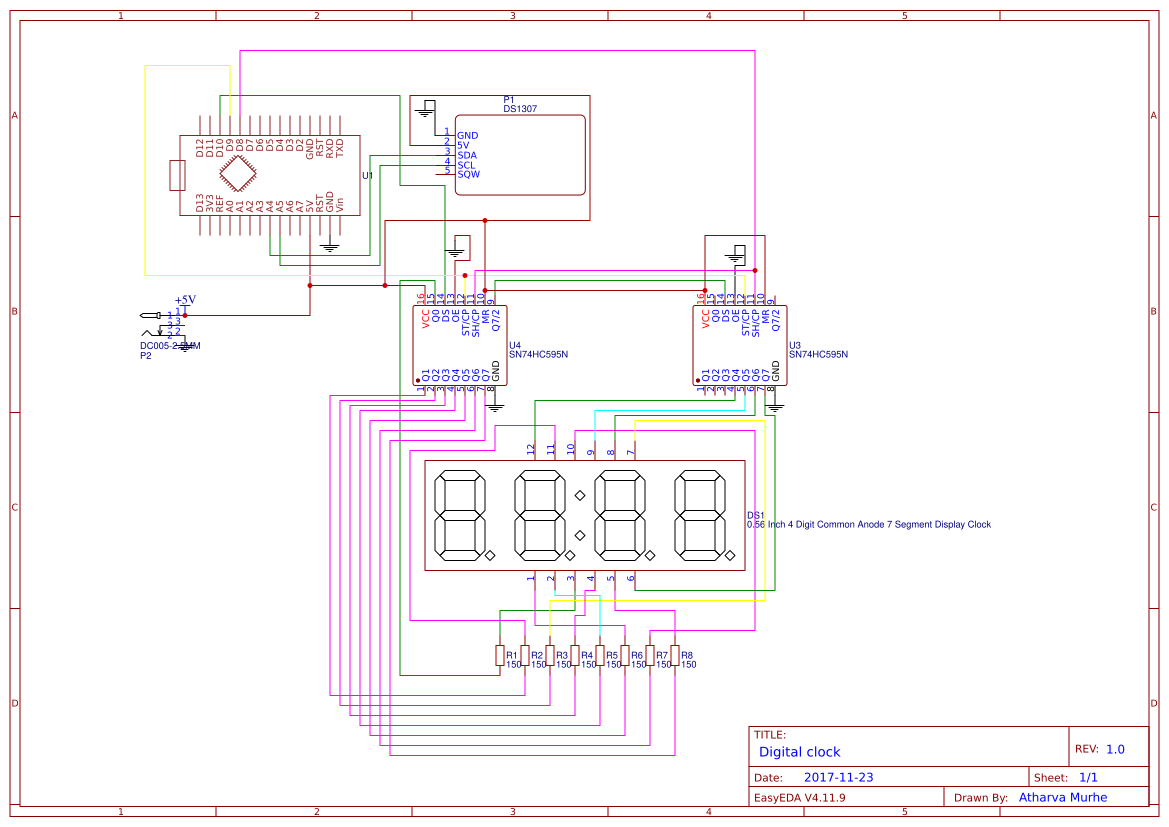 digital clock - EasyEDA open source hardware lab