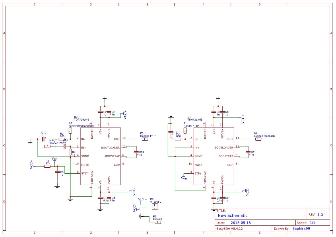 Tda bridged plus Power transistor - EasyEDA open source hardware lab