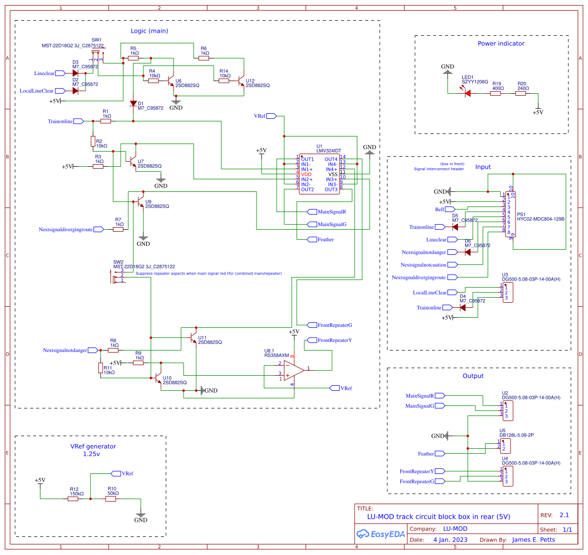 LU-MOD track circuit block box in rear 5v - EasyEDA open source ...