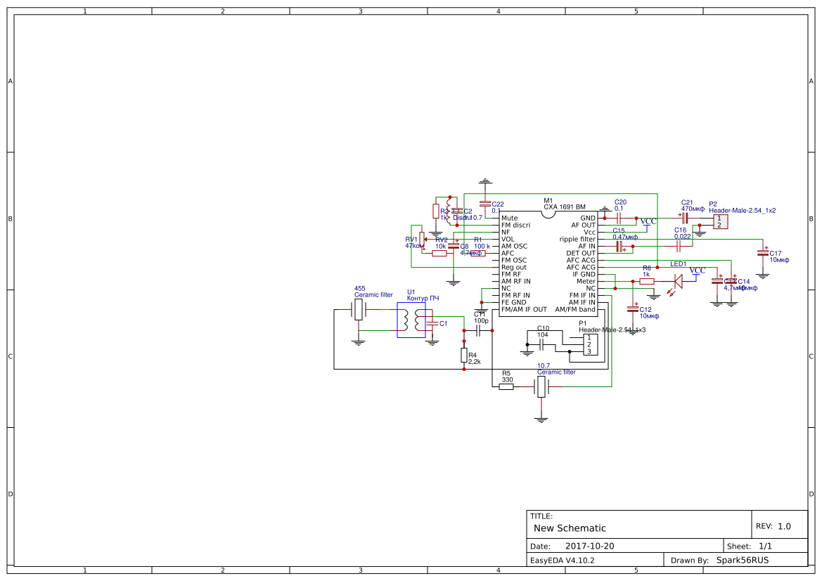 CXA1691 receiver - EasyEDA open source hardware lab