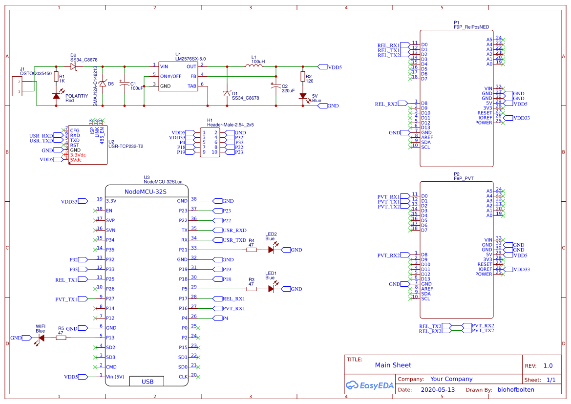 AgOpenGPS Dual GPS v1.2 - EasyEDA open source hardware lab