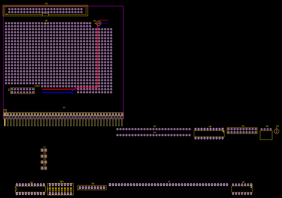 Breadboards with 50 Pin I/O designed for RC2014 - OSHWLab