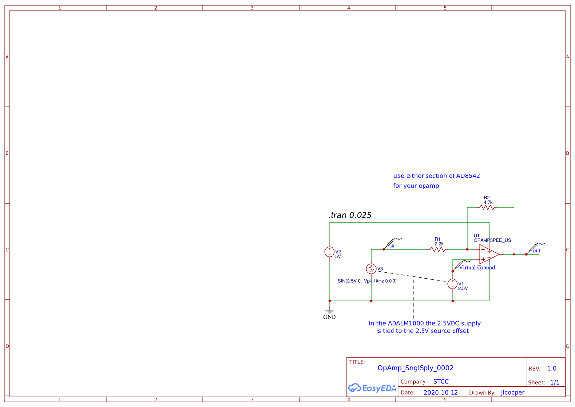 OpAmp_SnglSply_0002 - Platform for creating and sharing projects - OSHWLab