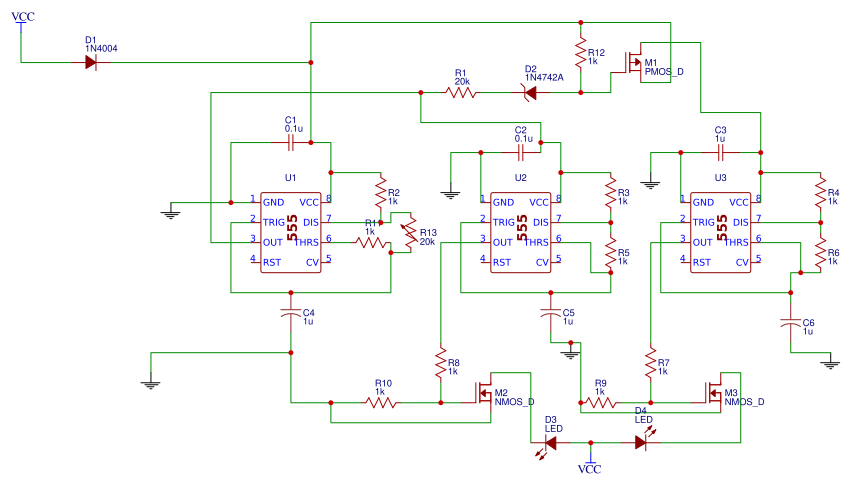 555 adjustable speed flasher - EasyEDA open source hardware lab