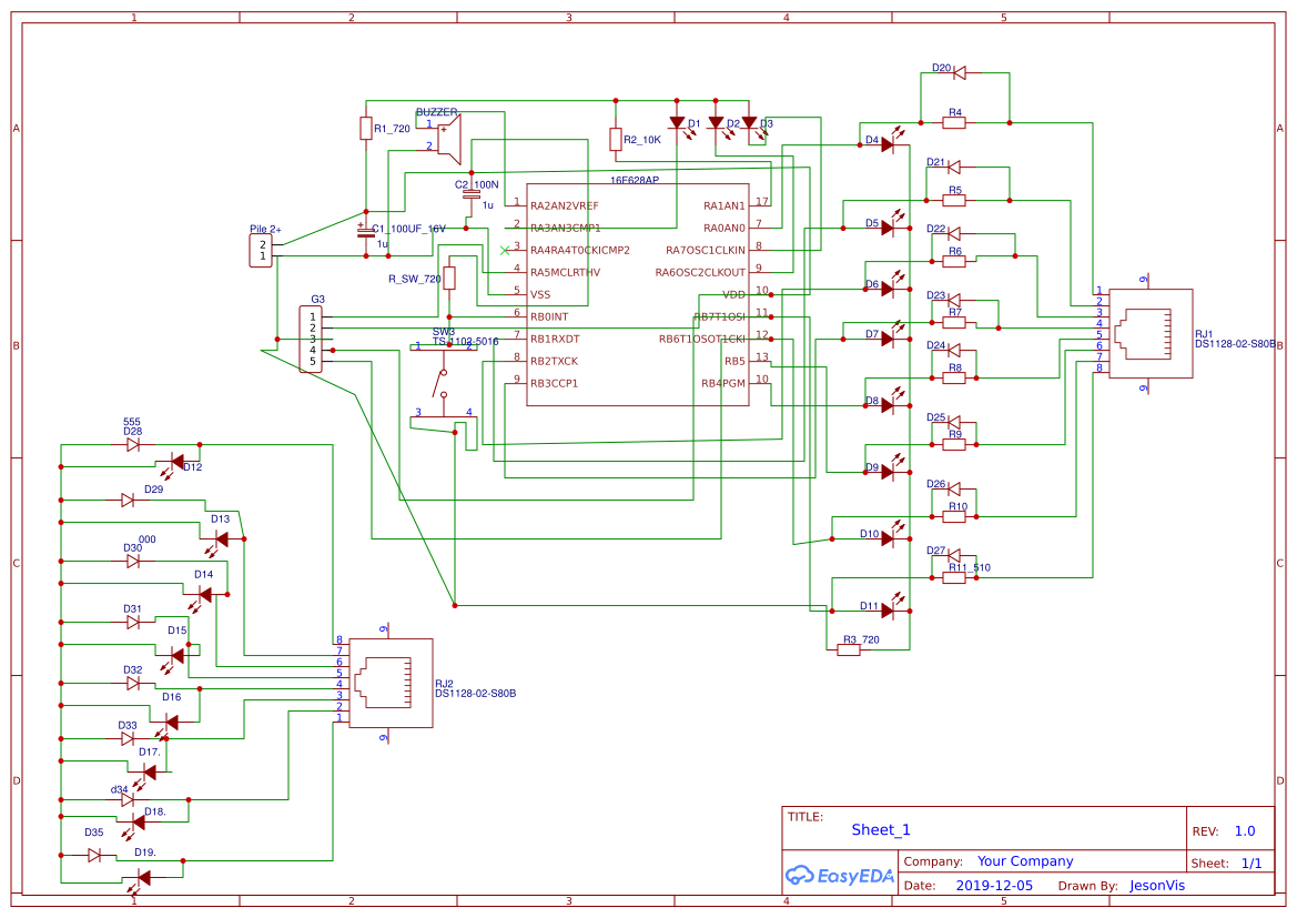 Projet electronumérique partie pic v1 - OSHWLab