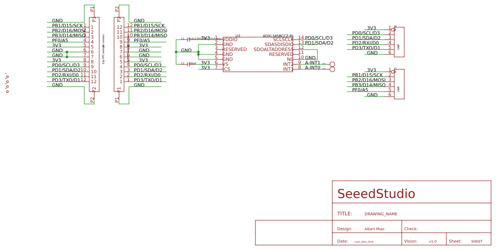 Xadow - 3-Axis Accelerometer - OSHWLab