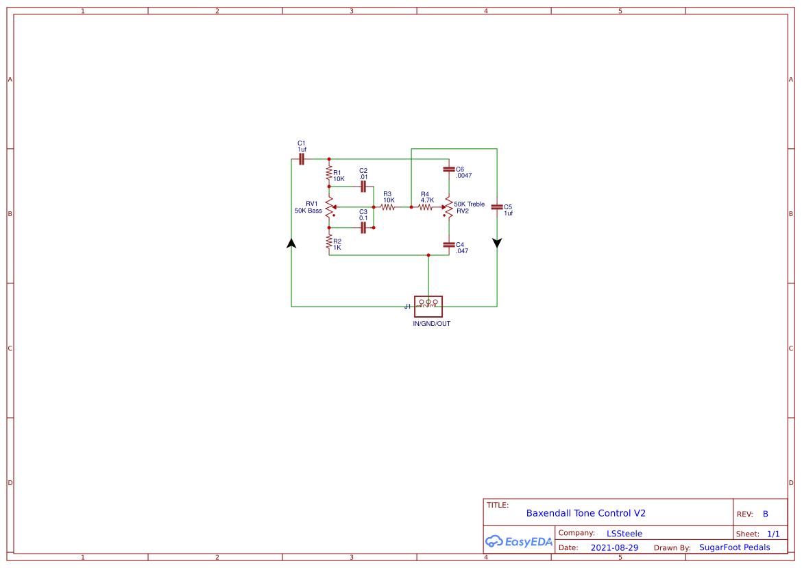 Baxendall Passive Tone Control - OSHWLab