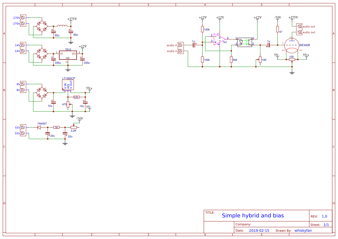 Simple hybrid and bias - OSHWLab