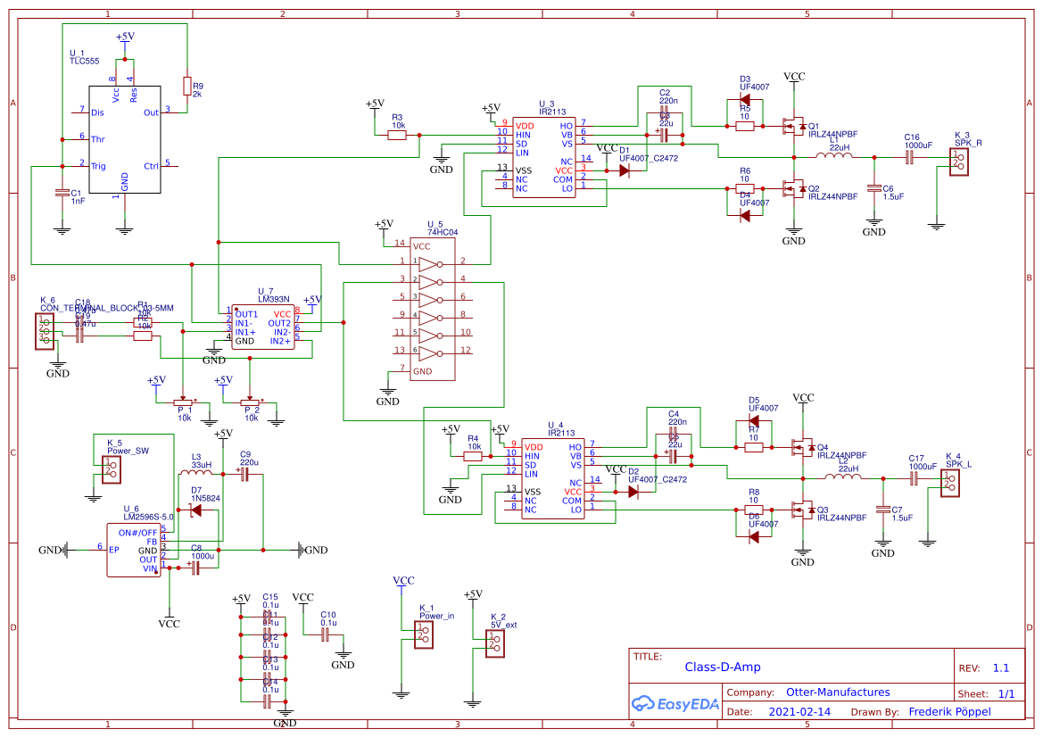 Class-D Amplifier - EasyEDA open source hardware lab