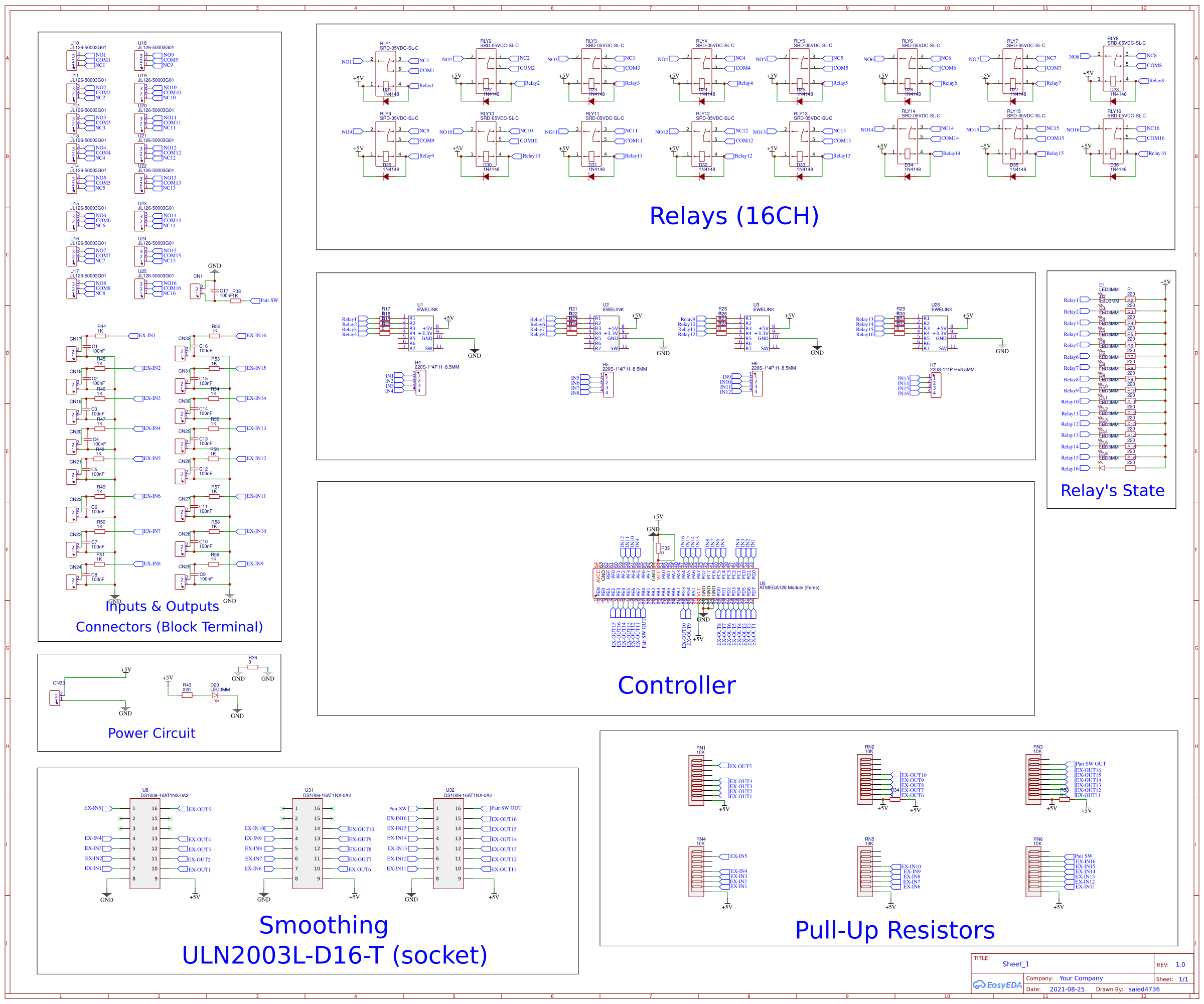Standard Relay-16 with ewelink - OSHWLab