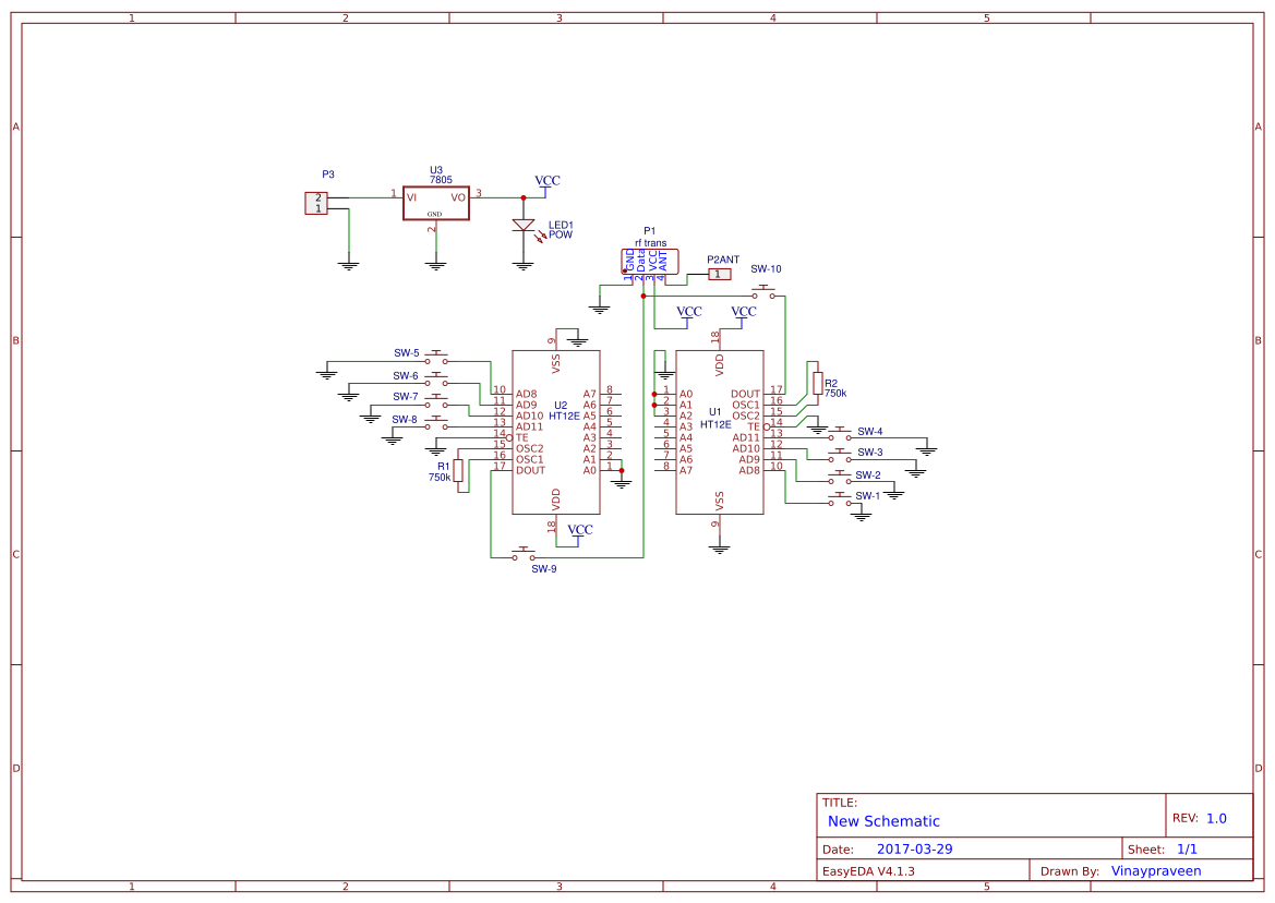 transmitter for home automation using rf - OSHWLab