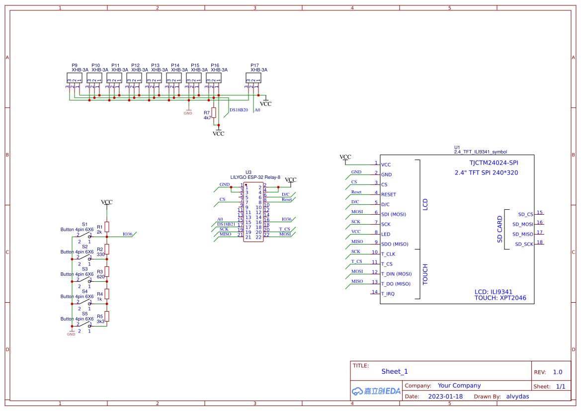 Lilygo-8-relay-tft-lcd - EasyEDA open source hardware lab